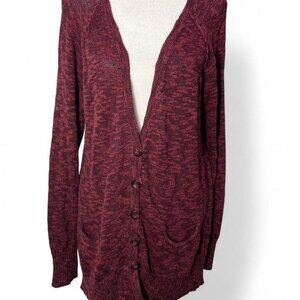 Mudd | Sweaters | Mudd Clothing Womens Red And Burgundy Cardigan | Poshmark